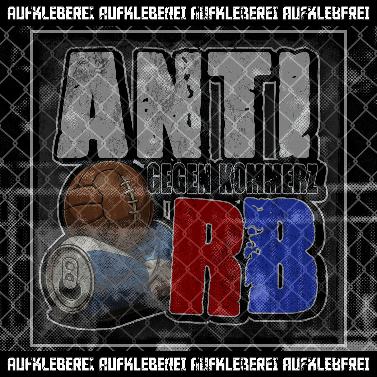 Sticker "Anti RB gegen Kommerz" XL – AUFKLEBEREI